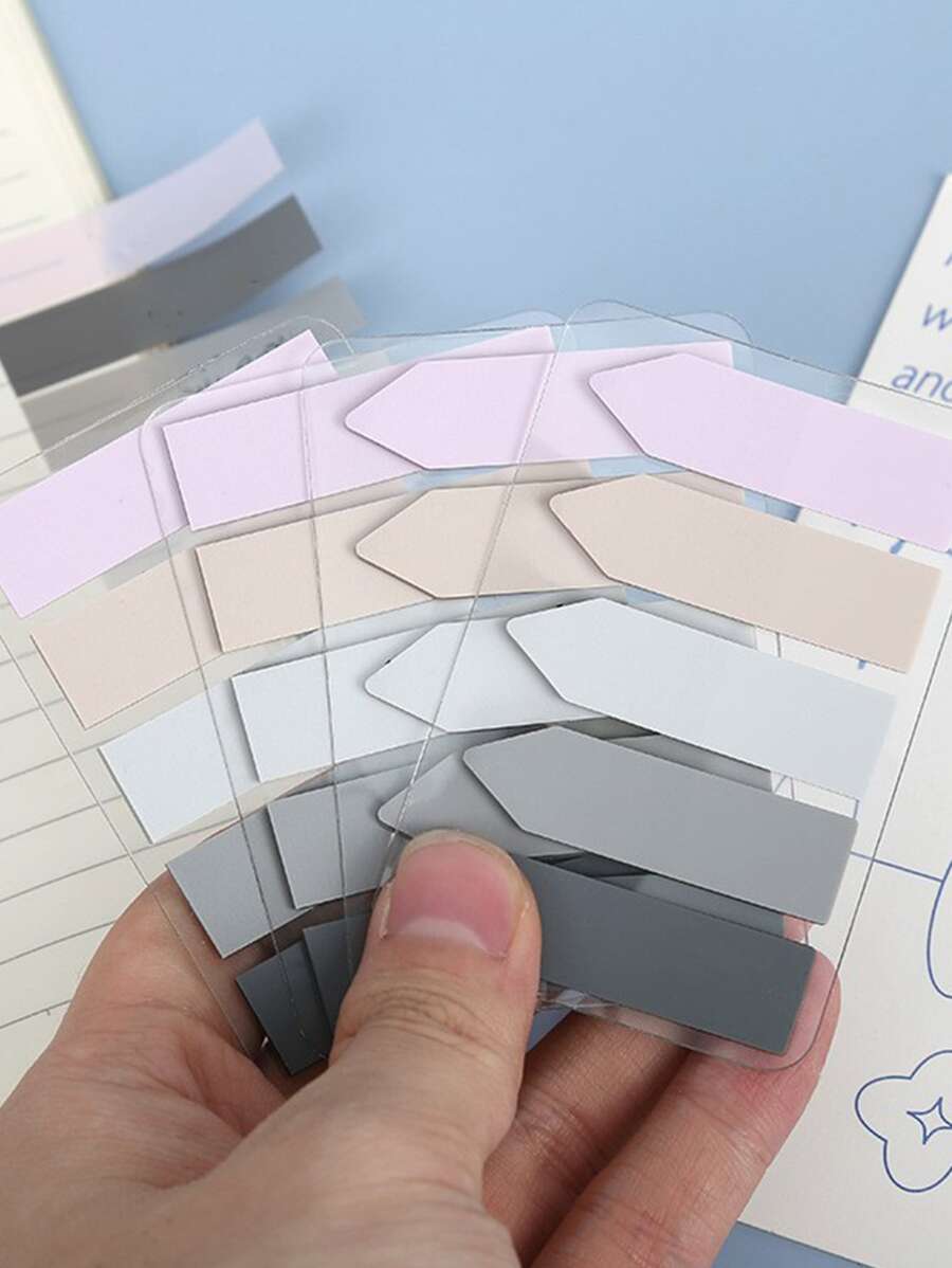 2 Sets Of Semi-Transparent PET Self-Adhesive Sticky Notes, Combination ...