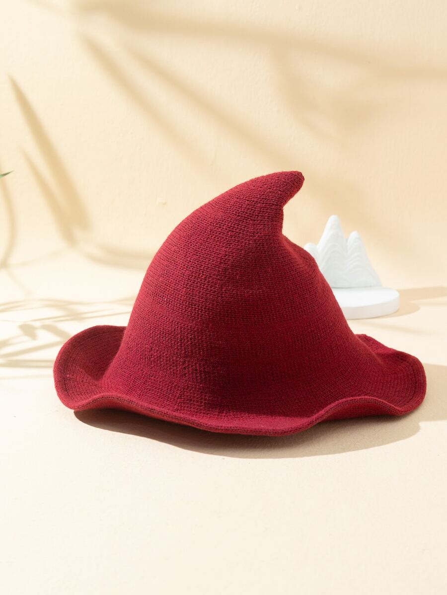 1pc Women's Knitted Pointed Witch Beanie Hat | SHEIN USA
