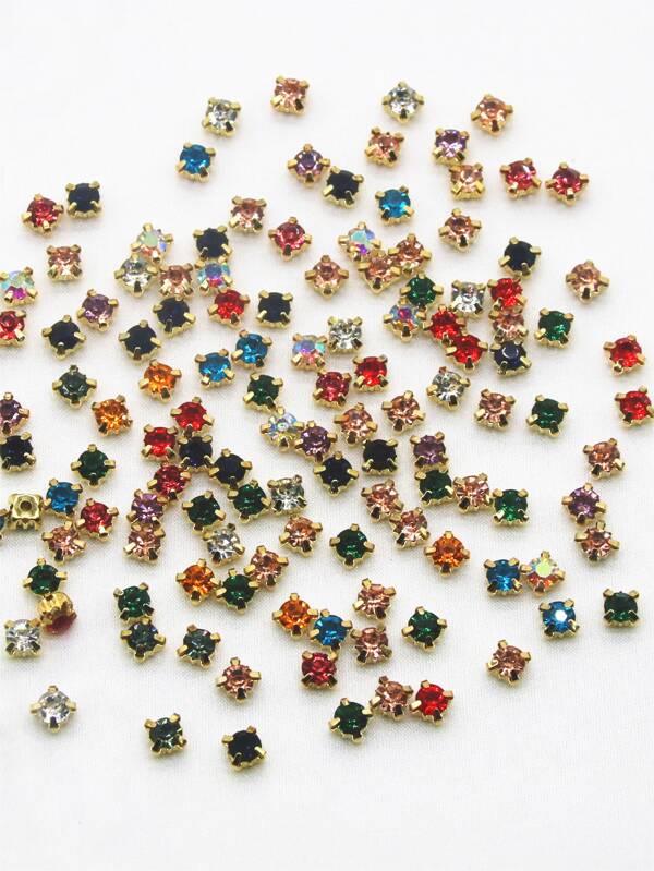 200pcs Rhinestone Design Random Color DIY Decoration, Modern Iron ...