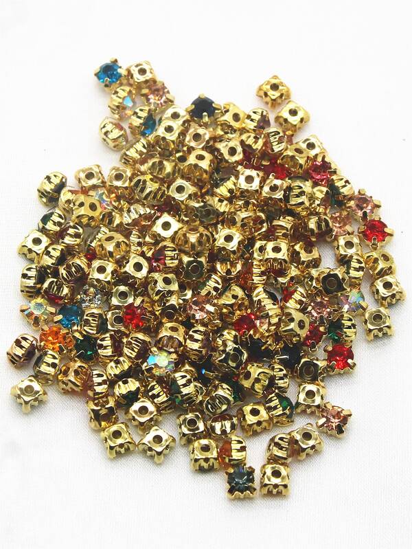 200pcs Rhinestone Design Random Color DIY Decoration, Modern Iron ...