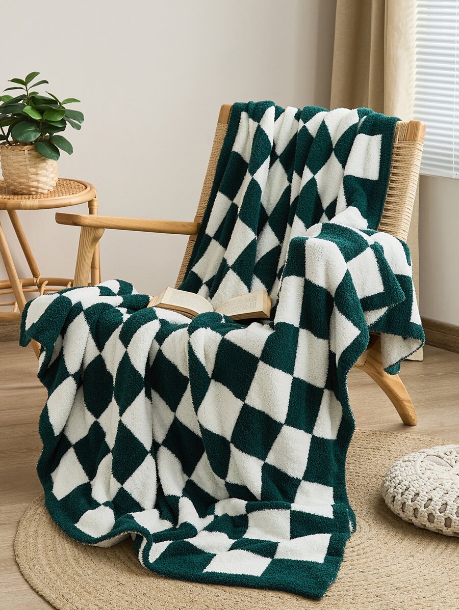 1pc Checkerboard Pattern Blanket | SHEIN USA