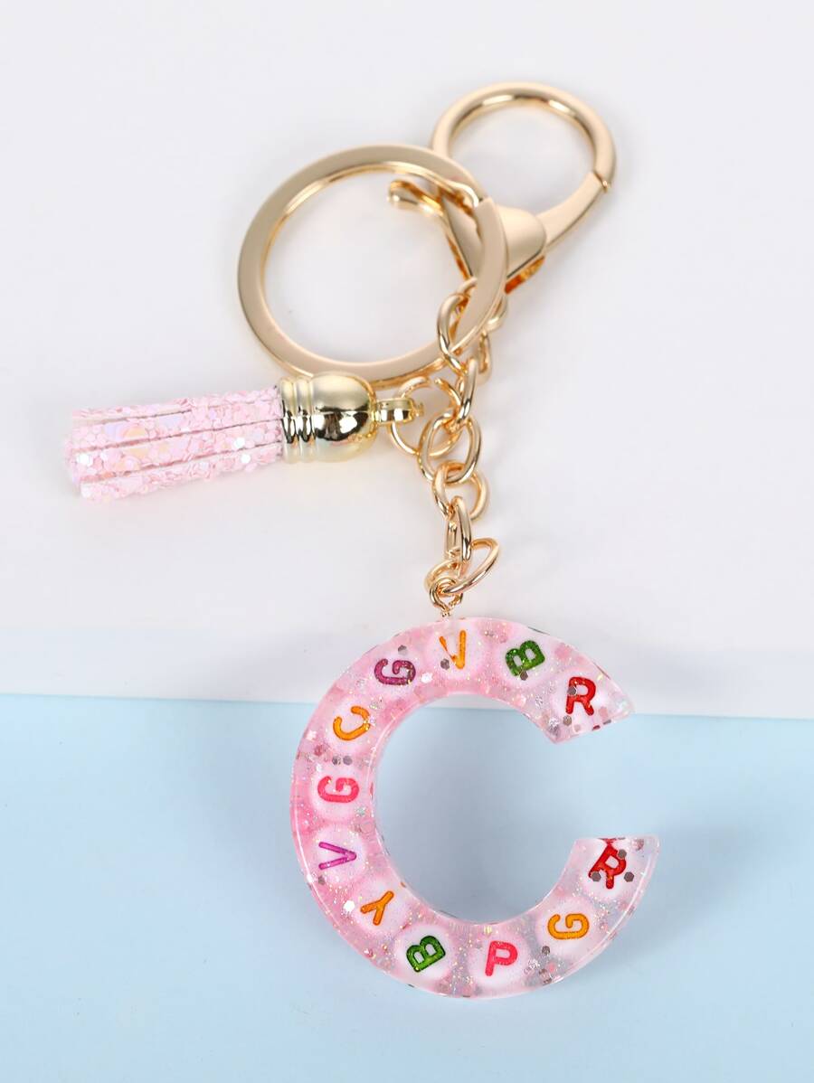 Letter Charm Keychain | SHEIN USA