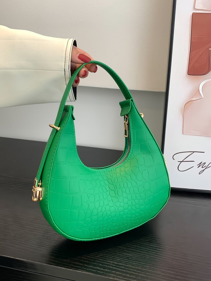 Mini Crocodile Embossed Hobo Bag | SHEIN USA