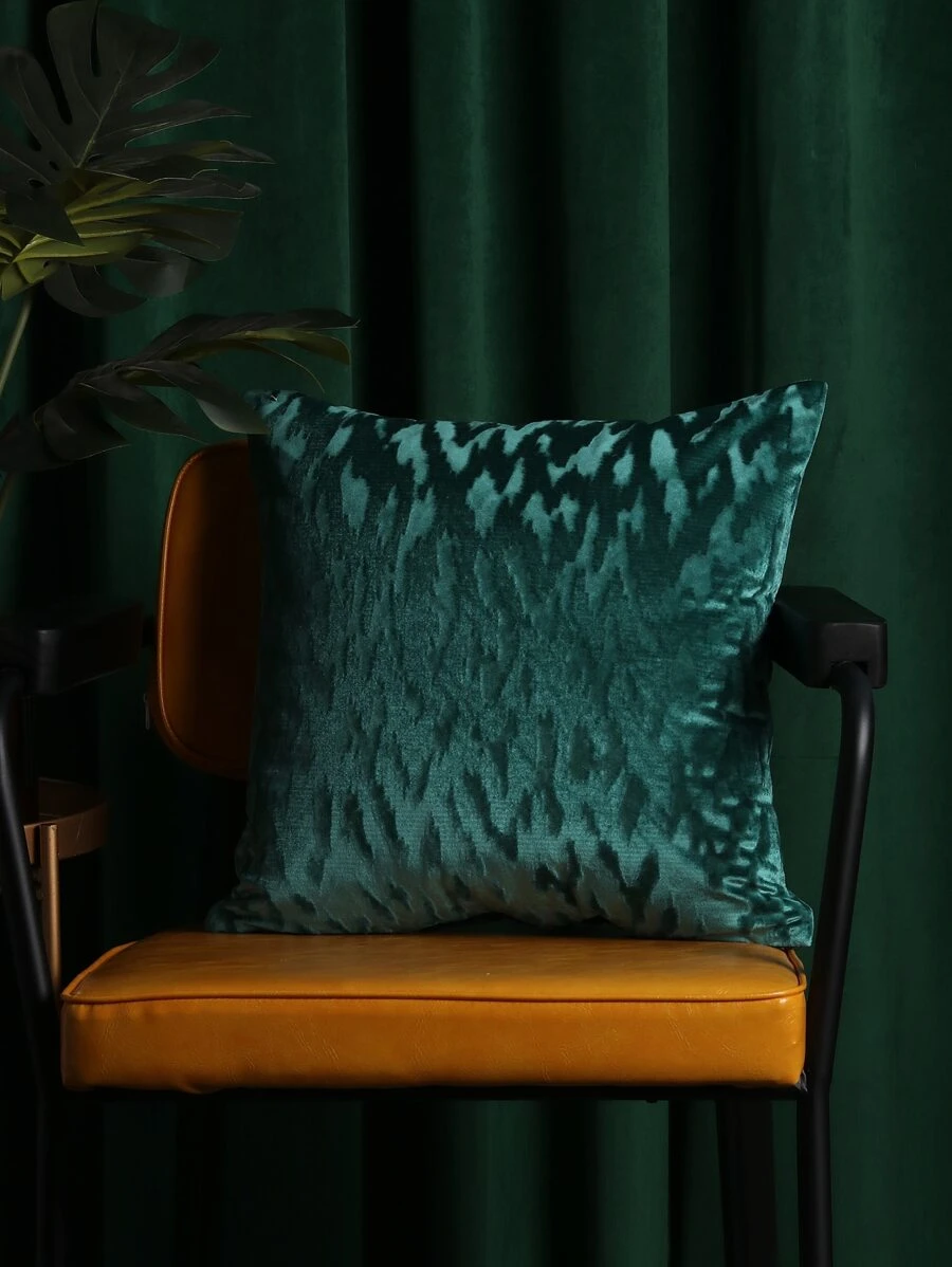Soft Velvet Asymmetric Pattern Pillowcase 1pc Without Core | SHEIN USA