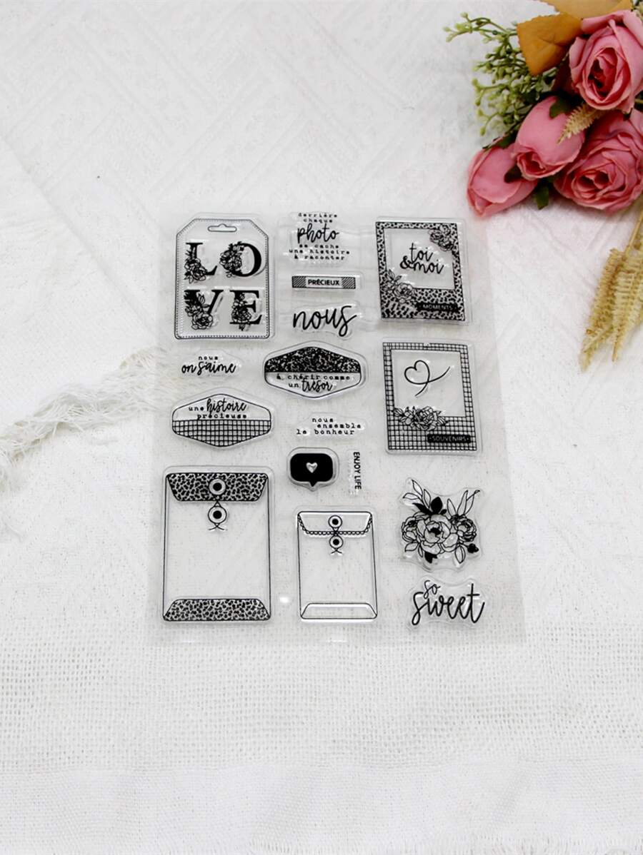 Folder Pattern Clear Stamp | SHEIN USA