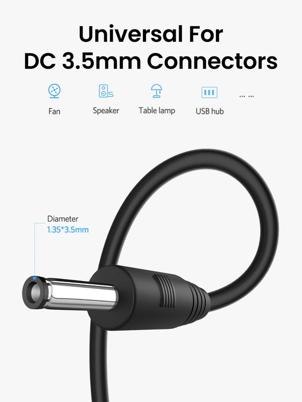 UGREEN 1M USB To DC 3.5mm Charging Cable USB A Male To 3.5 Jack ...