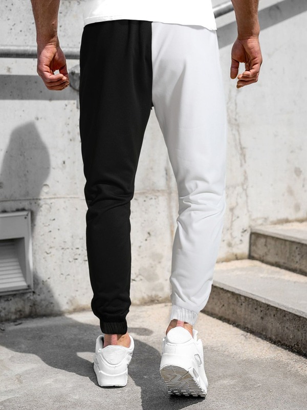 Manfinity LEGND Men Expression Print Two Tone Drawstring Waist ...