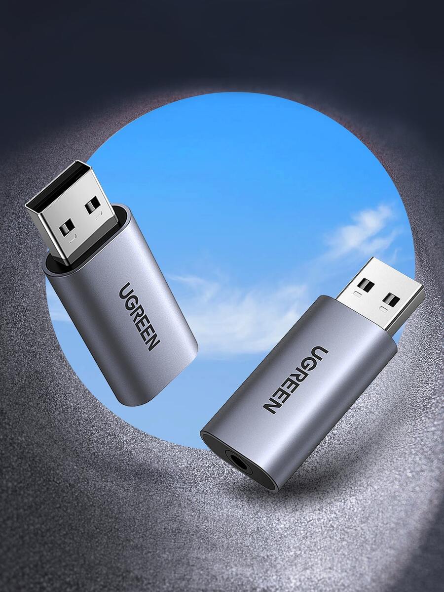 UGREEN UGREEN USB a conector de audio Tarjeta de sonido externa USB Adaptador de audio de 3,5 mm ...