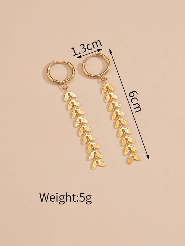 Wheat Ear Drop Earrings | SHEIN USA