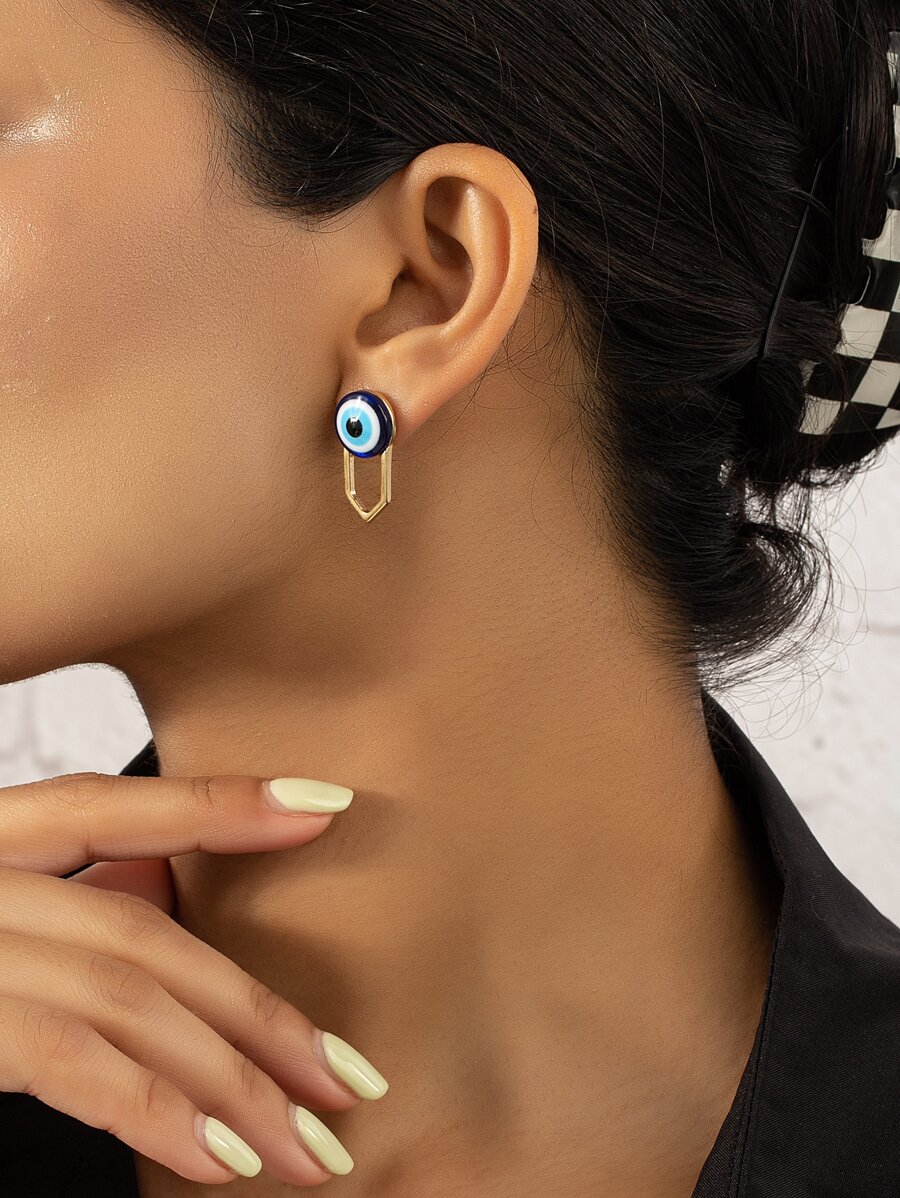 Evil Eye Decor Stud Earrings | SHEIN USA