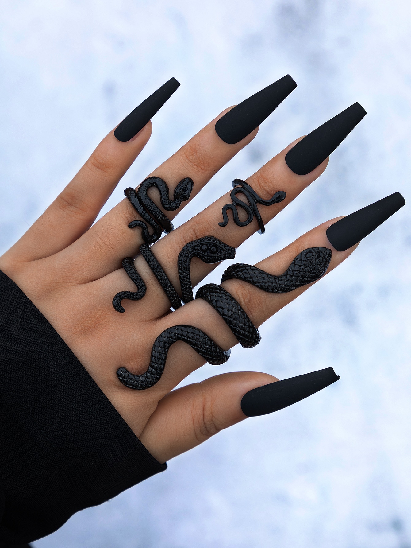 4pcs/set Snake Design Ring