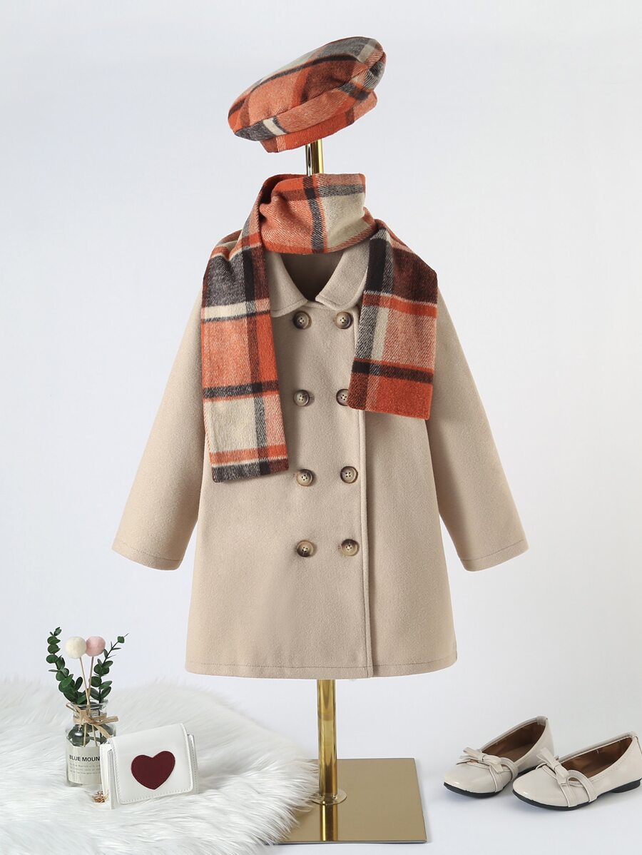 Toddler Girls Double Breasted Overcoat | SHEIN USA