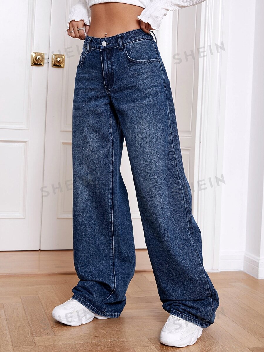 Shein Ezwear Spring Wide Leg Jeans Baggy Jeans Shein Uk