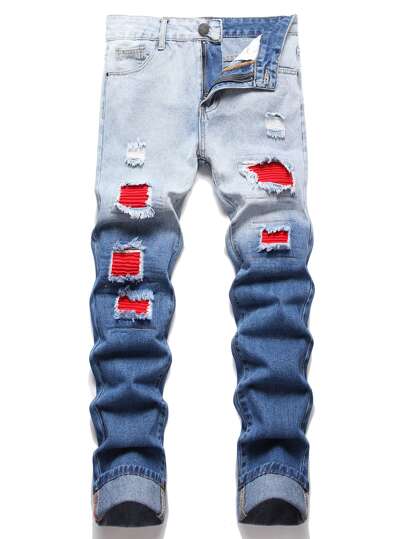 Search color block jeans men | SHEIN USA
