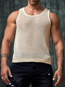 Manfinity Homme Men Solid Ribbed Knit Top | SHEIN USA