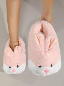 Cute Pink Rabbit Design Slippers | SHEIN USA
