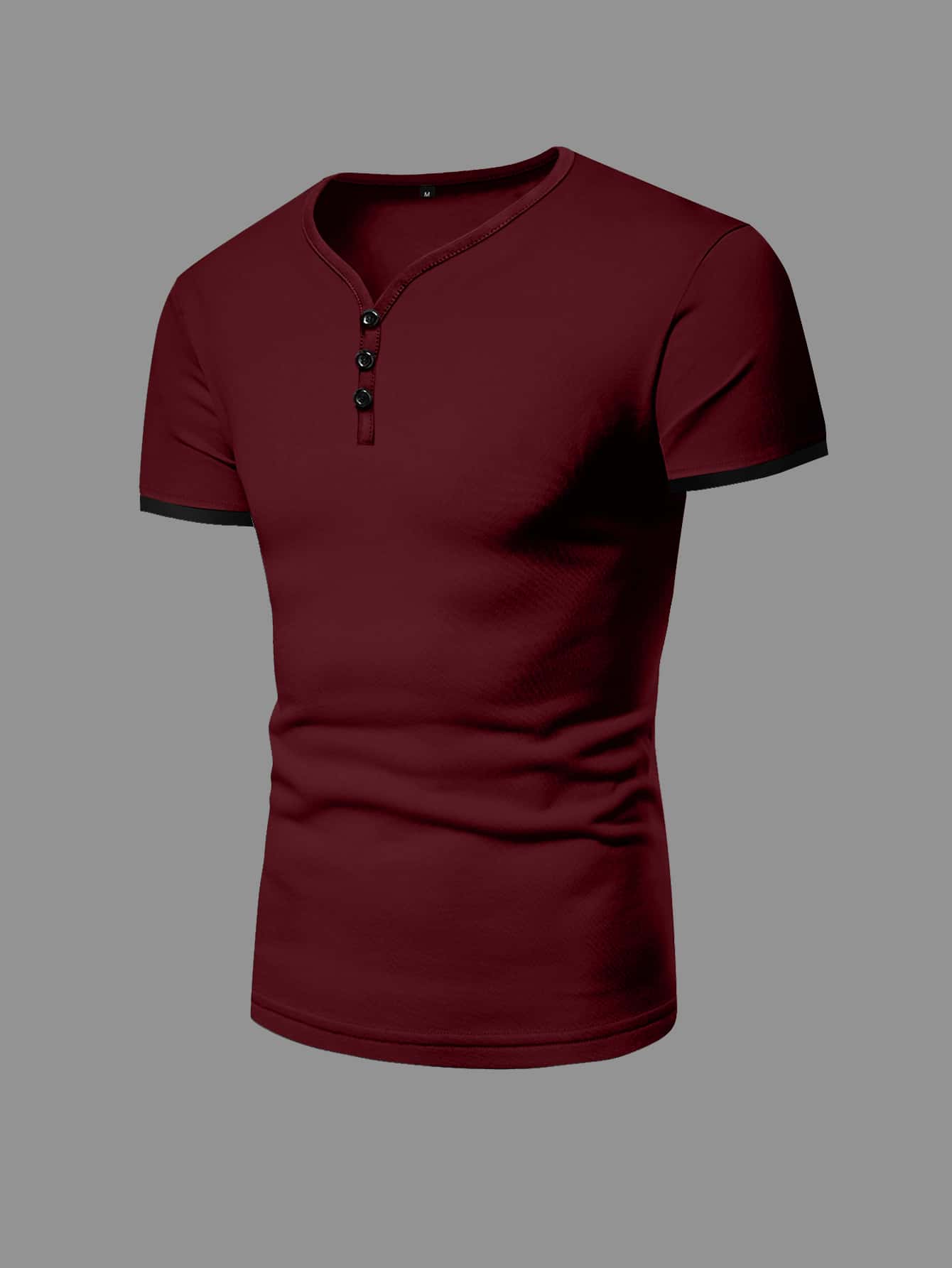 Men Half Buttoned Solid Tee | SHEIN USA