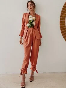 Glamaker Schalkragen, einem Knopf, Blazer & Knoten, Hose Set | aktuelle ...