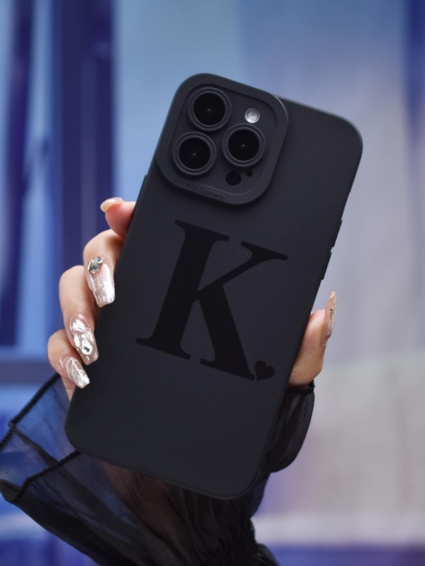 Letter Graphic Phone Case Compatible With iPhone 15/15Pro/15Plus ...