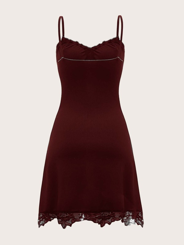 Romwe Kawaii Contrast Lace Cami Dress Shein Uk
