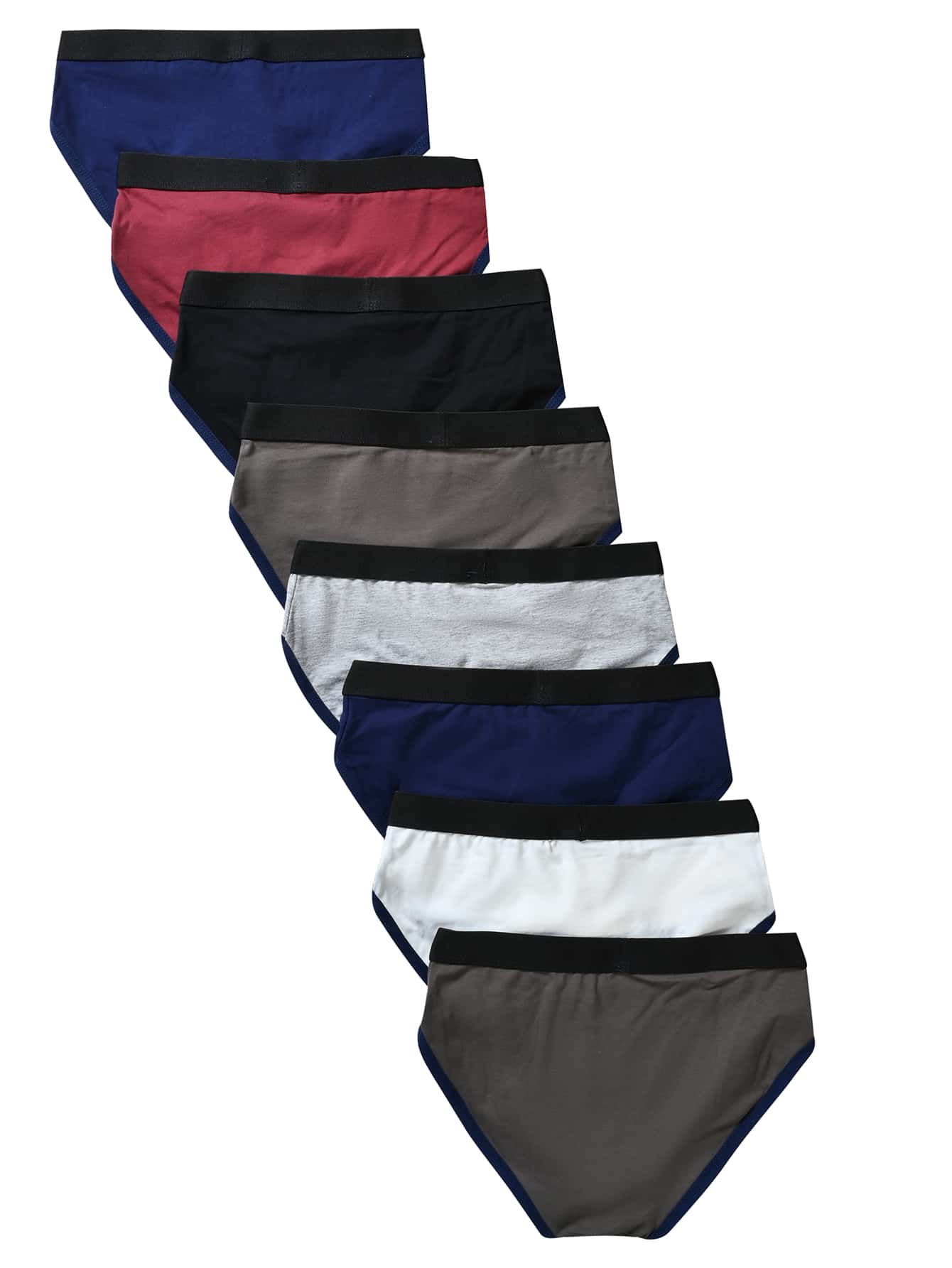 Boys 8pack Letter Tape Contrast Binding Brief | SHEIN USA