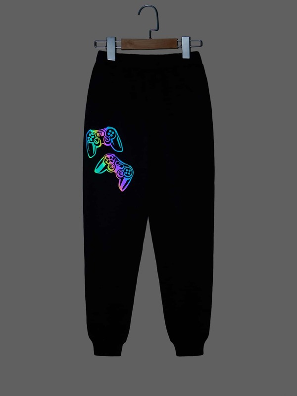 SHEIN Kids EVRYDAY Elastic Waist Knitted Sweatpants For Tween Boys ...