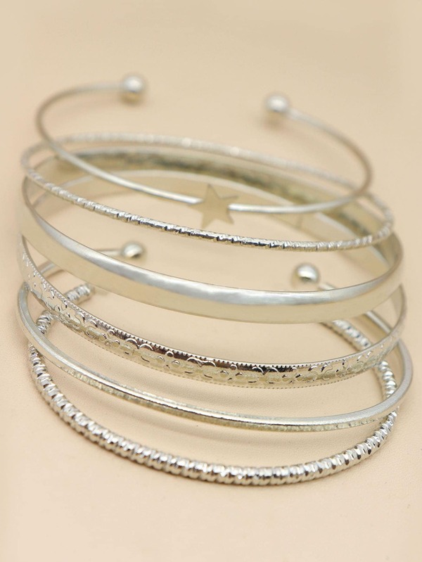 6pcs Star Decor Bangle | SHEIN USA