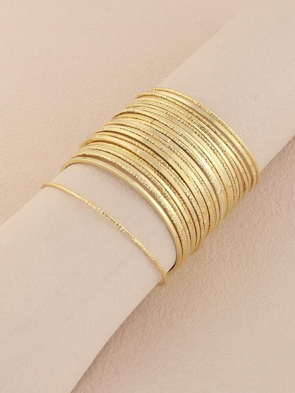 27pcs Minimalist Solid Bangle | SHEIN USA