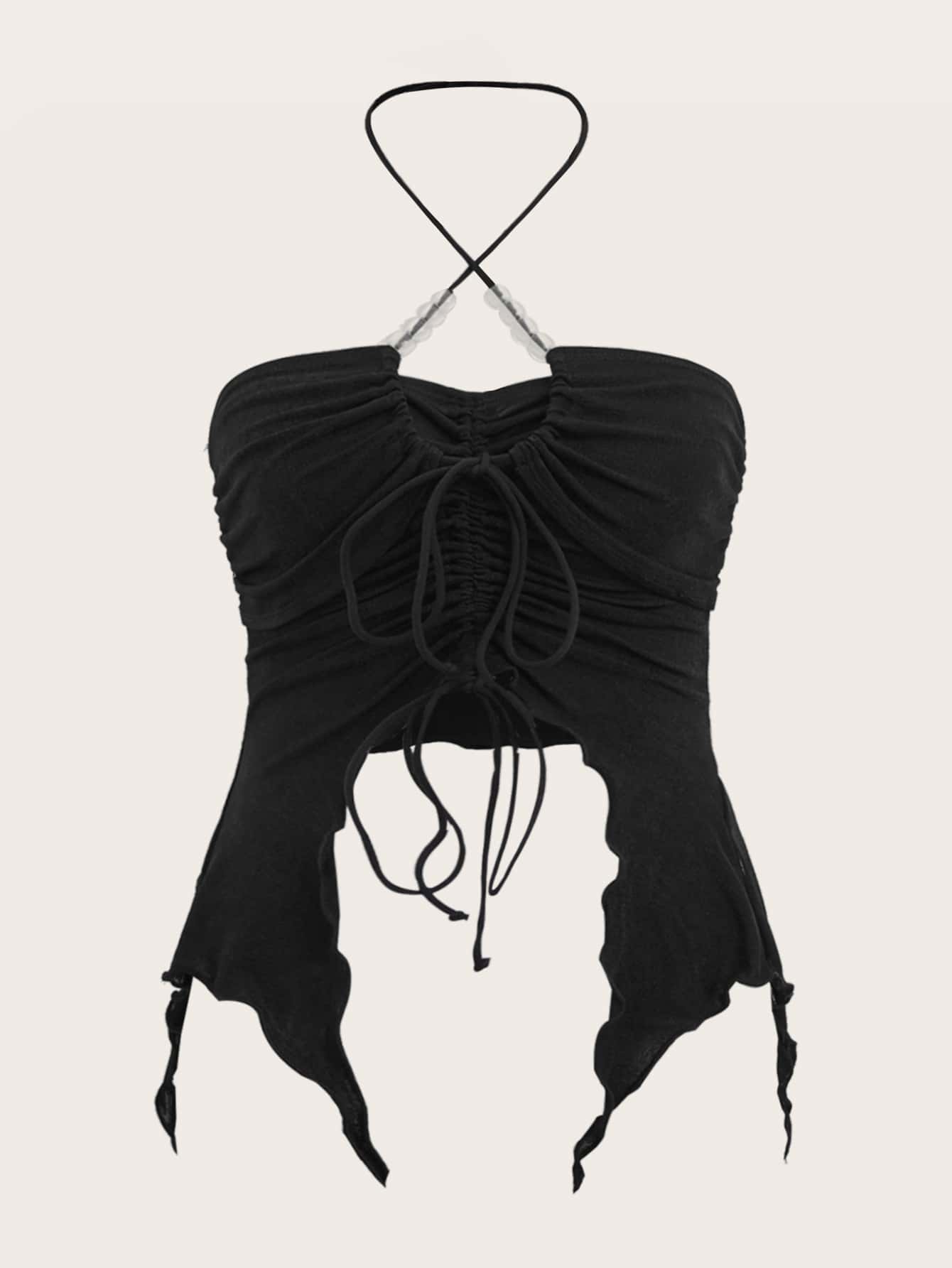 Shein X The Future X Shein Icon Top Halter Con Cordón De Espalda