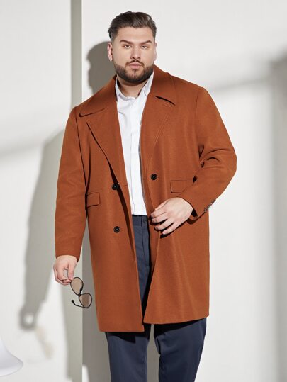 Men Plus Size Overcoats | Fashion Men Plus Size Overcoats | SHEIN USA