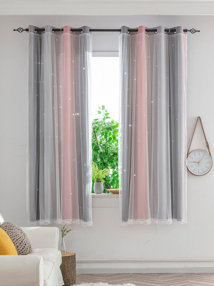 Grey And Pink Living Room Curtains | Baci Living Room