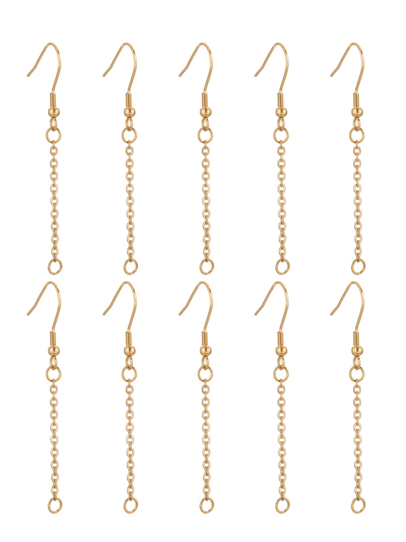 10pcs,Stainless Steel Ear Wires Ear Hook Matching Chain Ear Hook ...