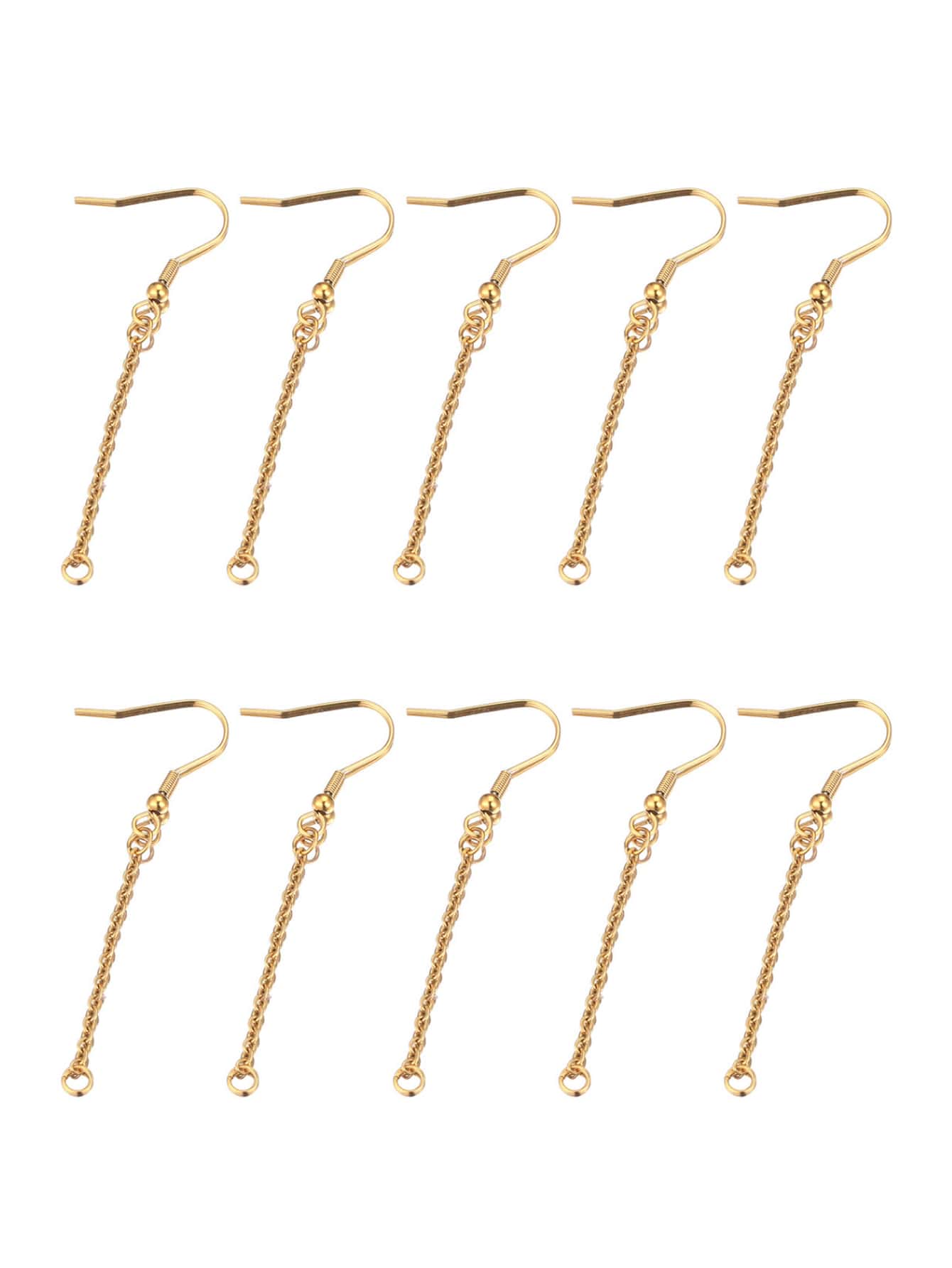 10pcs,Stainless Steel Ear Wires Ear Hook Matching Chain Ear Hook ...