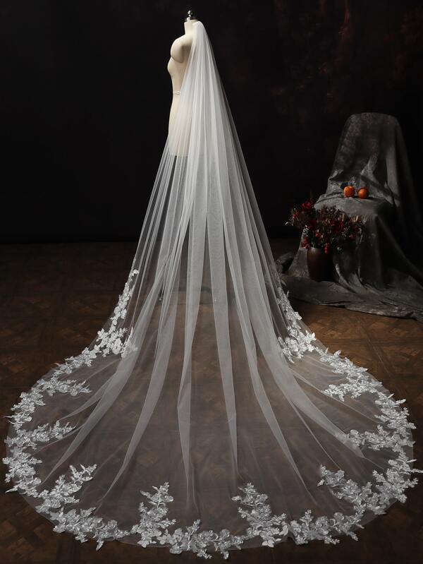 Floral Embroidered Bridal Veil | SHEIN USA
