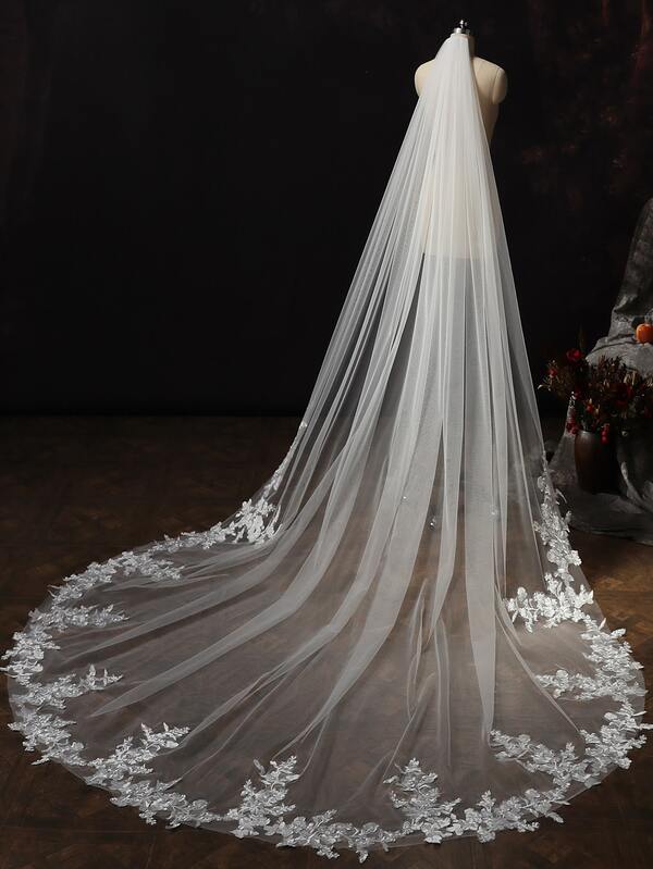 Floral Embroidered Bridal Veil | SHEIN USA