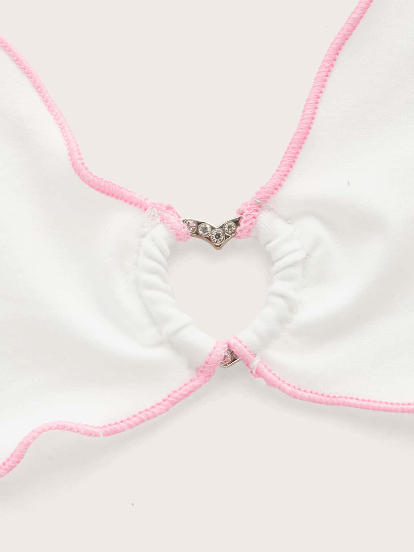 SHEIN ICON Floral Print Heart Ring Detail Backless Knot Halter Top ...