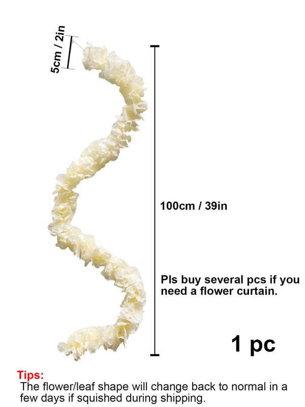 1pc Artificial Vine Plant,Champagne Romantic Artificial Hanging Flowers ...