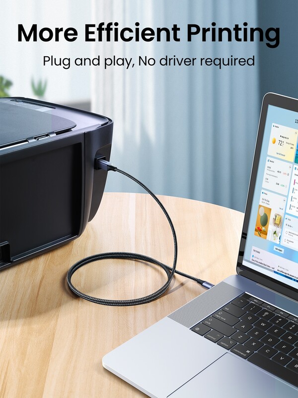 UGREEN UGREEN USB C to USB Type B 2.0 Cable Type C Printer Scanner Cord ...