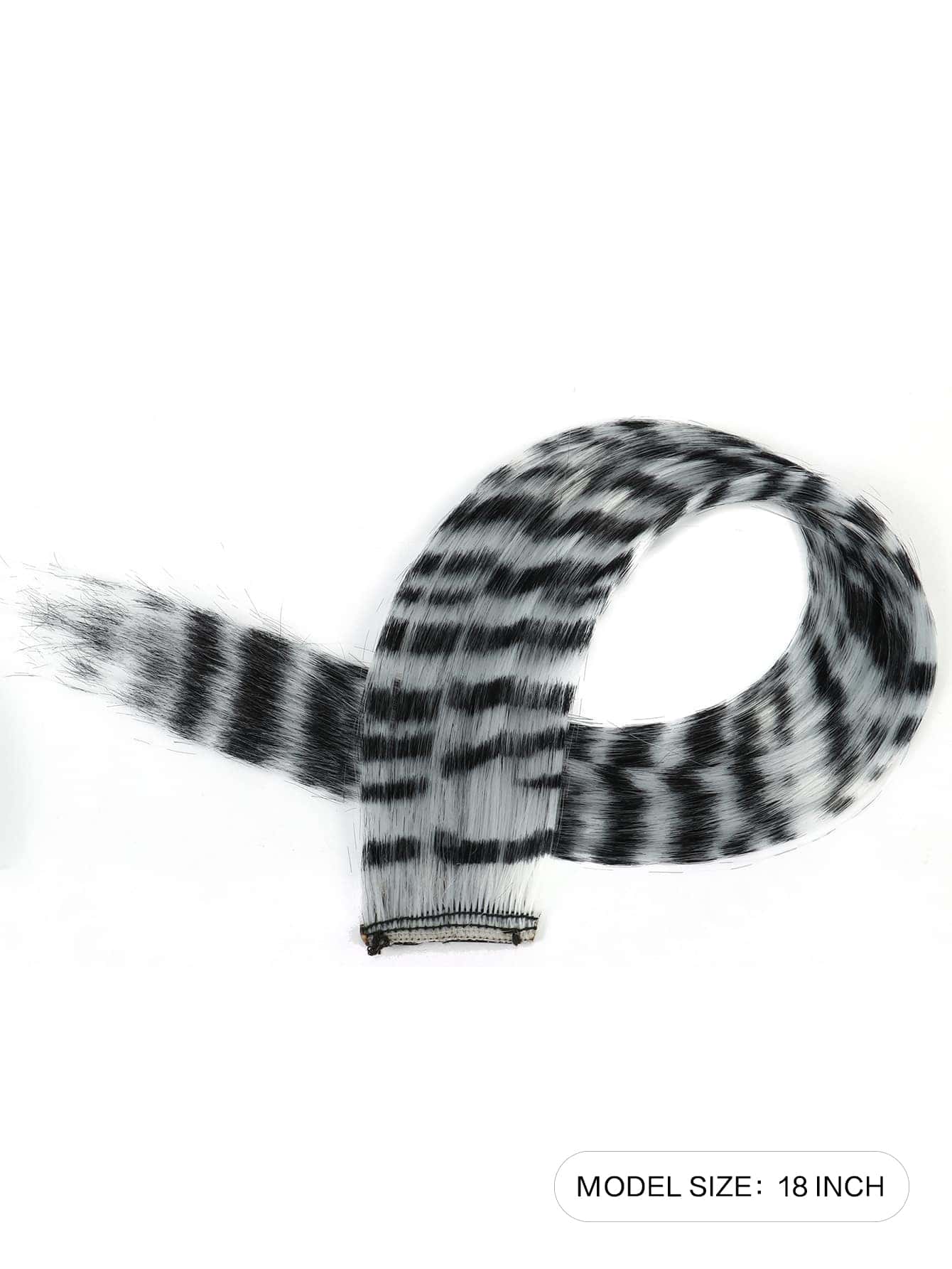 Synthetic One-piece Leopard-print Colorful Silk Braid Hair Extension ...