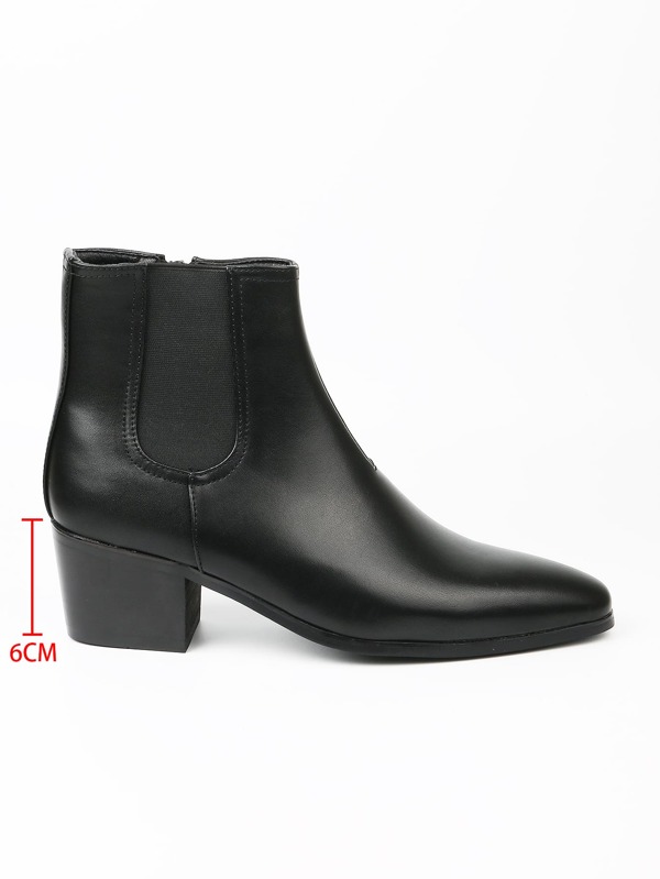 Men's High Heel Chelsea Boots With Double Elastic Band | SHEIN USA