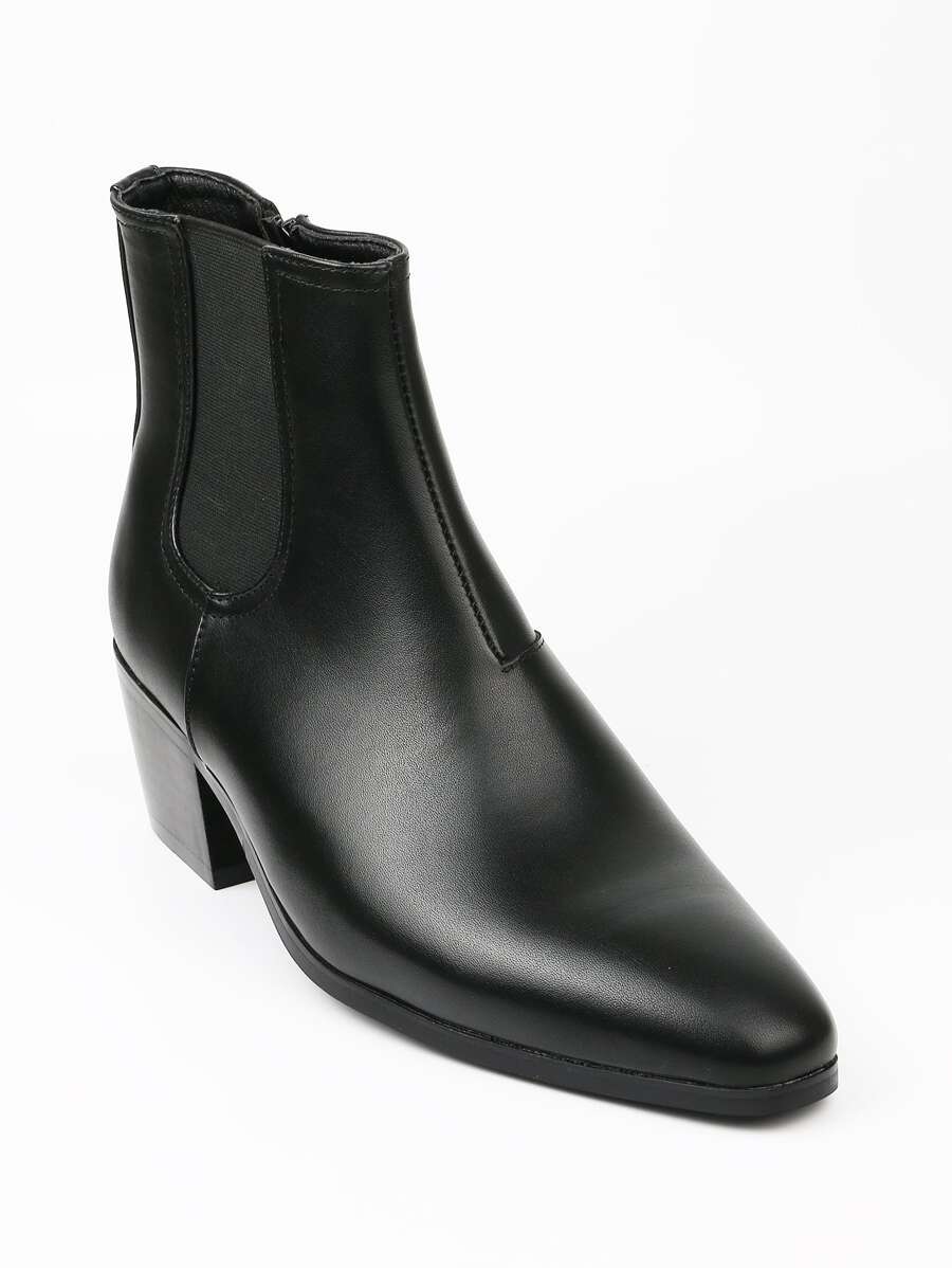 Men's High Heel Chelsea Boots With Double Elastic Band | SHEIN USA