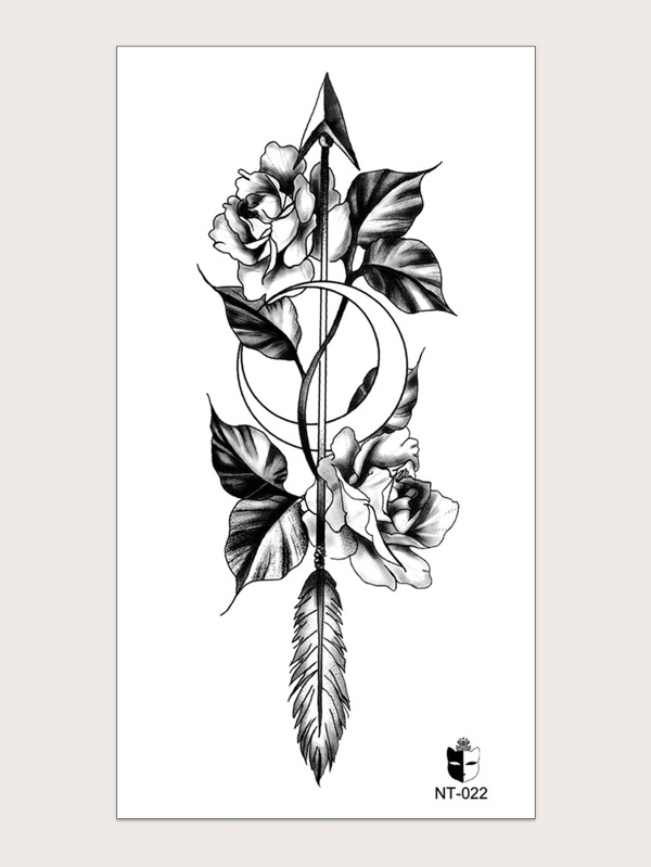 1sheet Floral Print Tattoo Sticker | SHEIN USA
