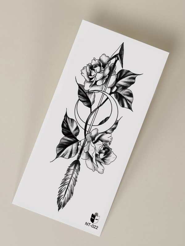 1sheet Floral Print Tattoo Sticker | SHEIN USA