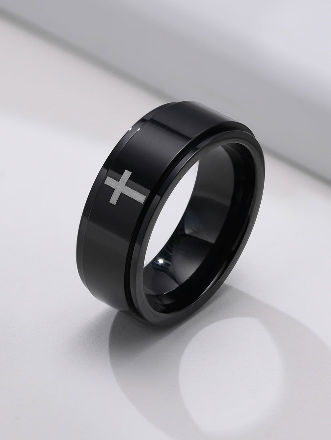 Men Cross Pattern Ring