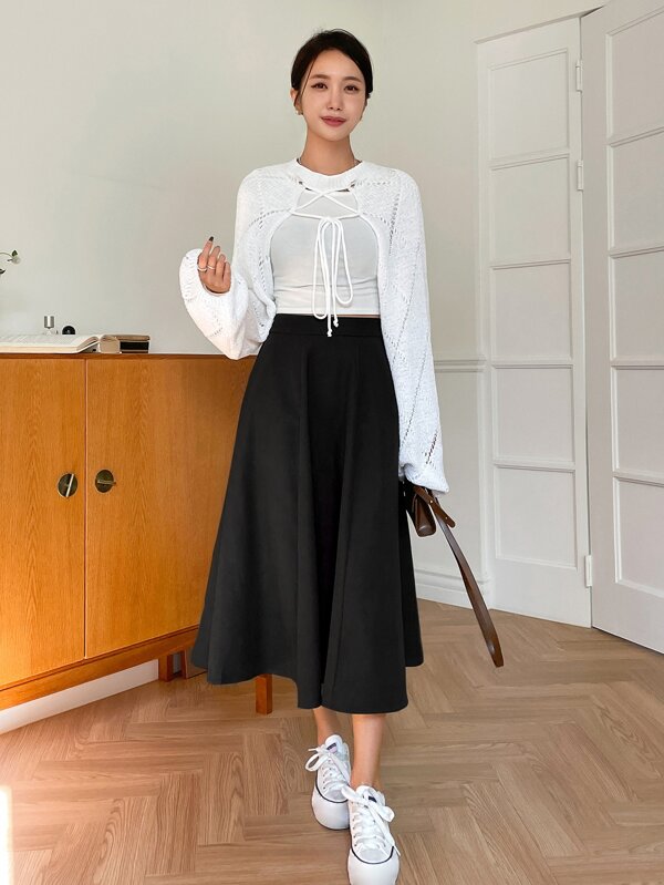 DAZY High Waist Flared Skirt | SHEIN USA