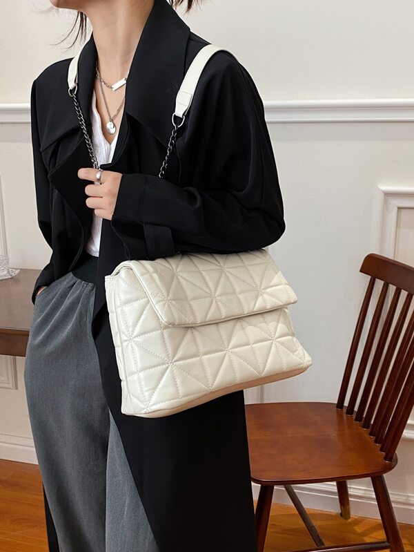 Minimalist Quilted Flap Tote Bag | SHEIN USA