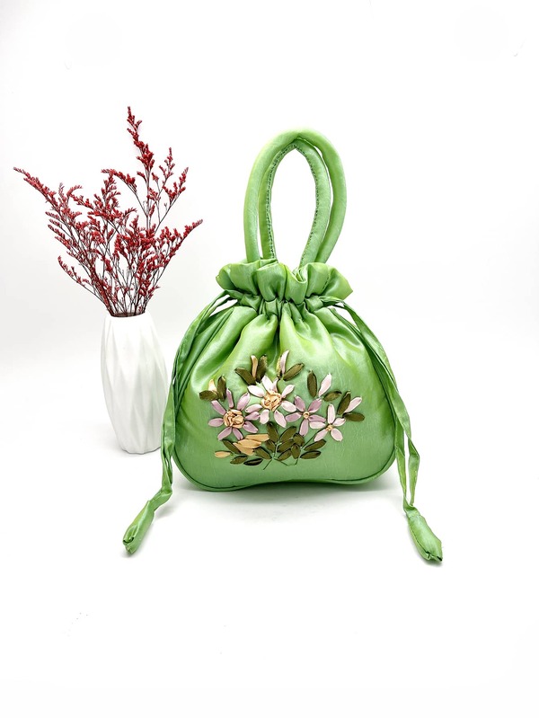 Floral Embroidery Drawstring Bucket Bag | SHEIN USA