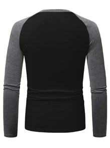 Manfinity Homme Men Color Block Raglan Sleeve Tee, Fall | SHEIN USA