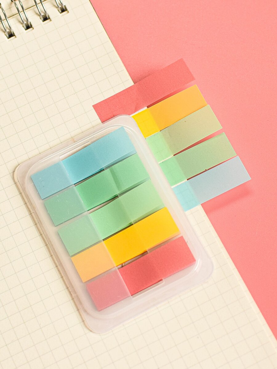 1box Of 100 Sheets Pet Index Sticky Notes For Students And Office ...