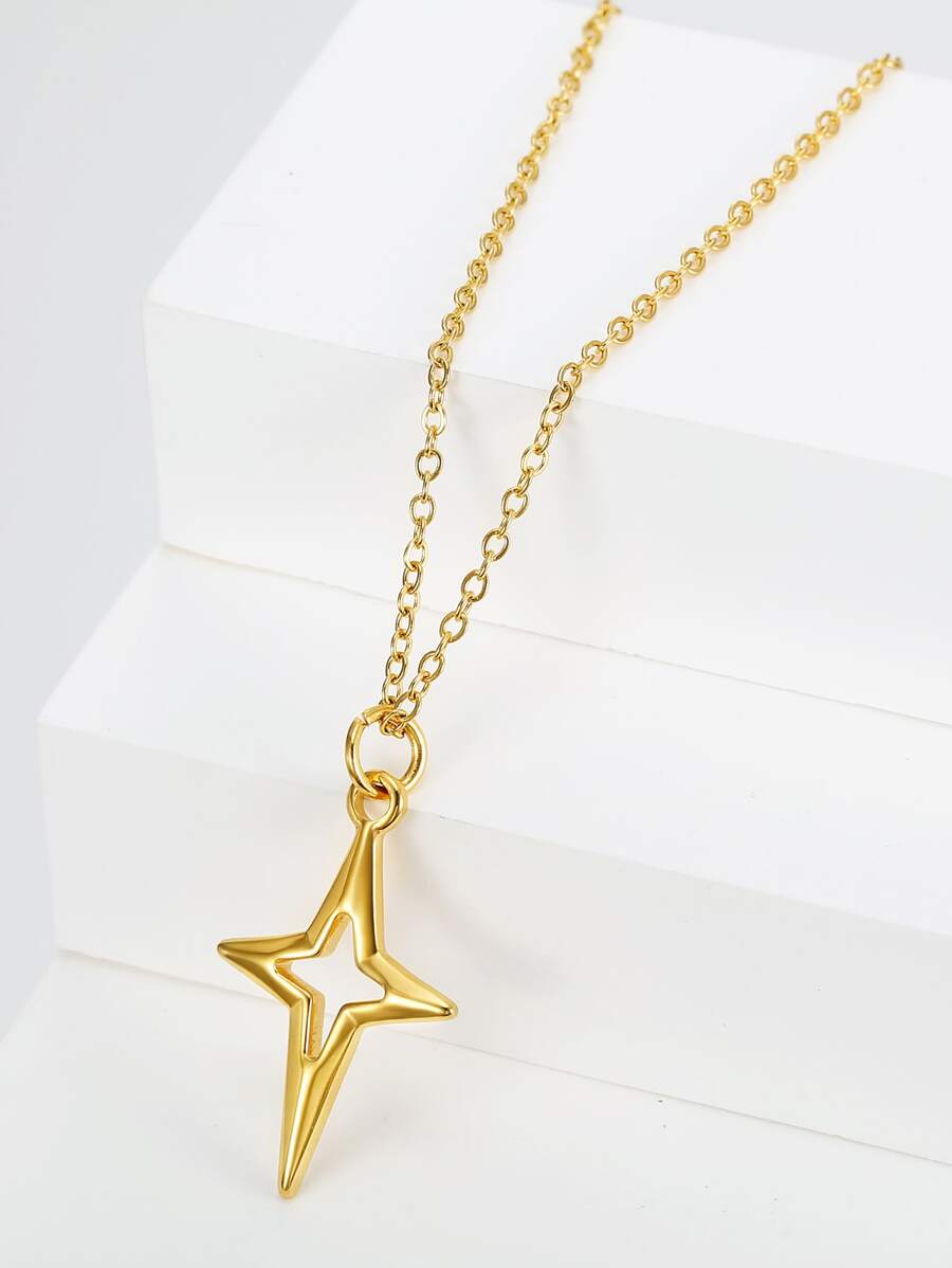 Four-pointed Star Charm Necklace | SHEIN USA